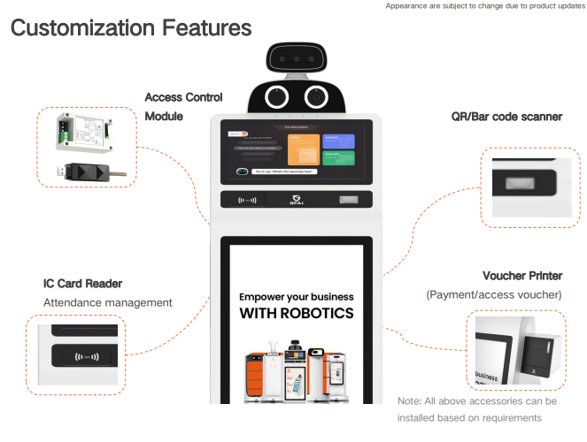 Contactless Temperature Screening AI Reception Robot Non-contact Tempe ...