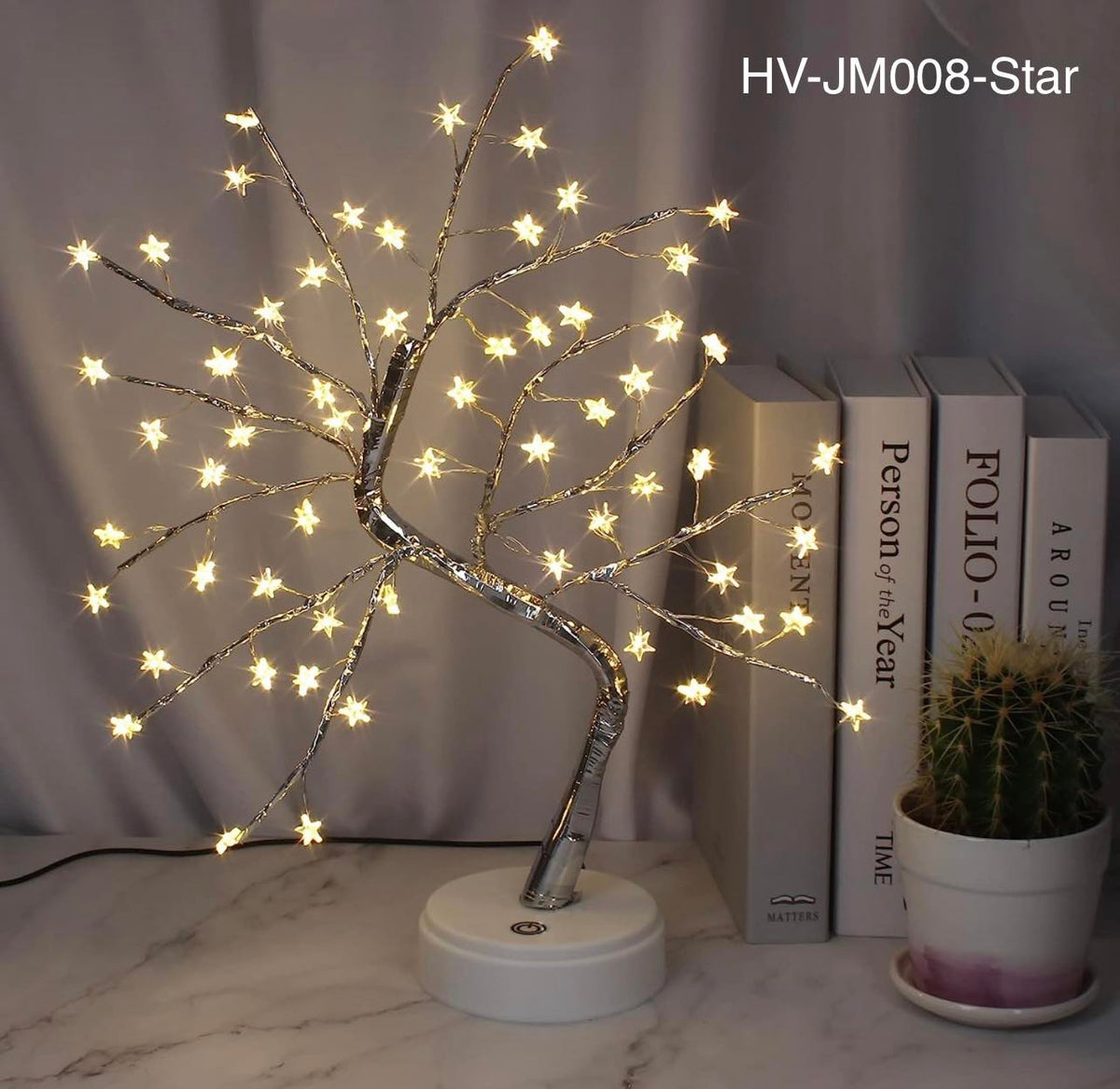 Decorative LED Shimmer Tree Tabletop Bonsai Tree W/DIY Branch | 50cm ...