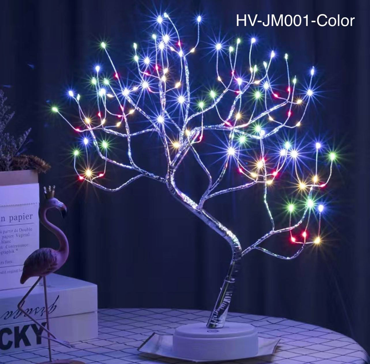 Decorative LED Shimmer Tree Tabletop Bonsai Tree W/DIY Branch | 50cm ...