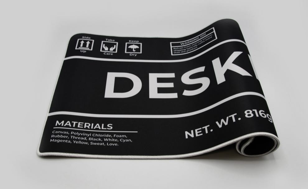 Malvix Studio Deskmat ® Desk Mat | White on Black – Epic. Store