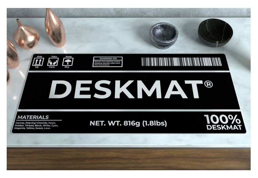 Malvix Studio Deskmat ® Desk Mat | White on Black – Epic. Store