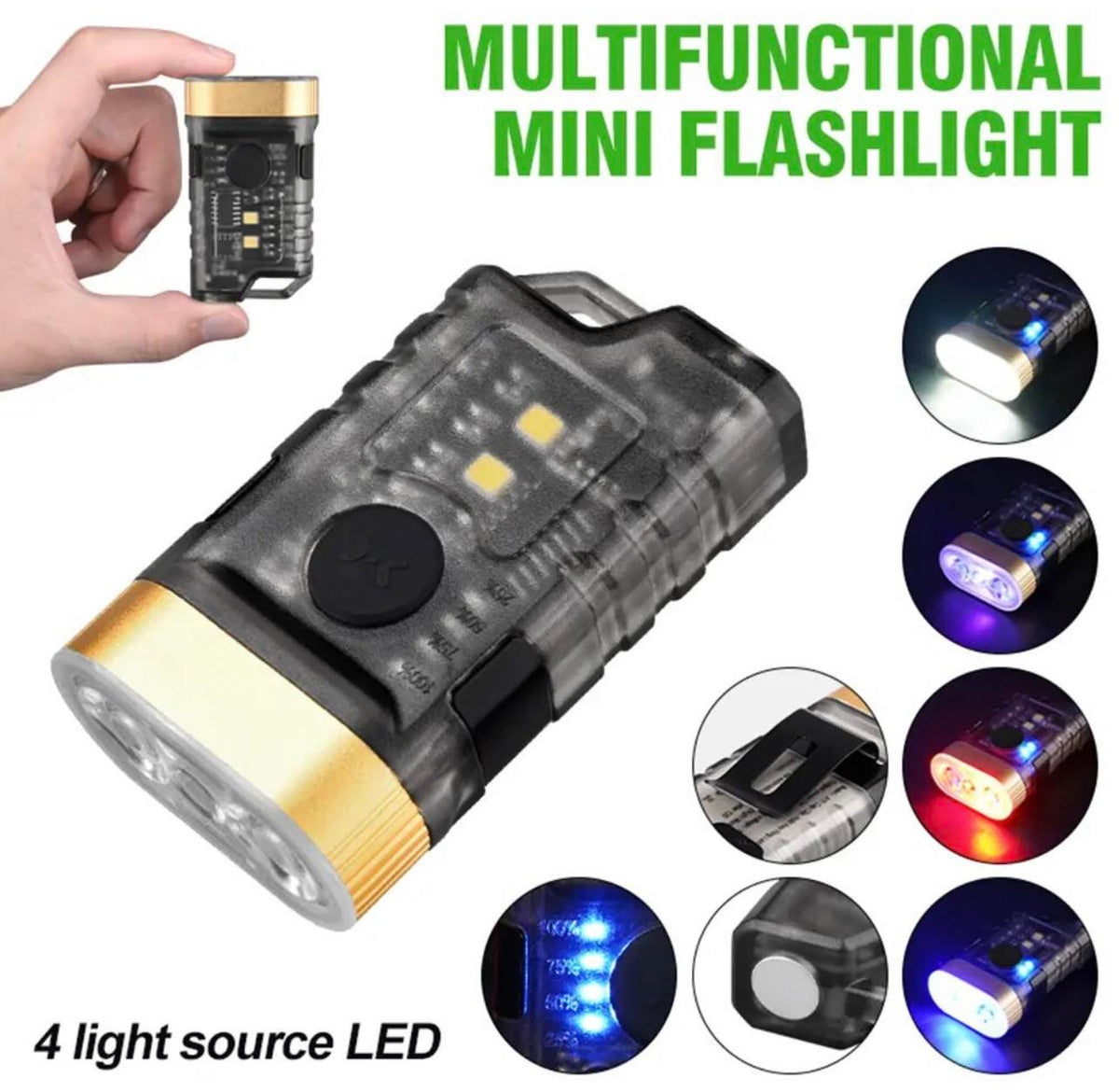 Mini Portable LED Light Rechargeable Emergency Lamp W/Clip & Magnet ...