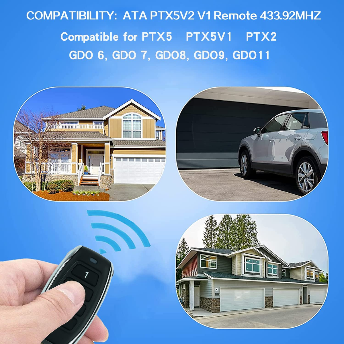 Garage Gate Door Remote Control for ATA PTX-5 Ptx5V2 Triocode 128 Atap – Epic. Store