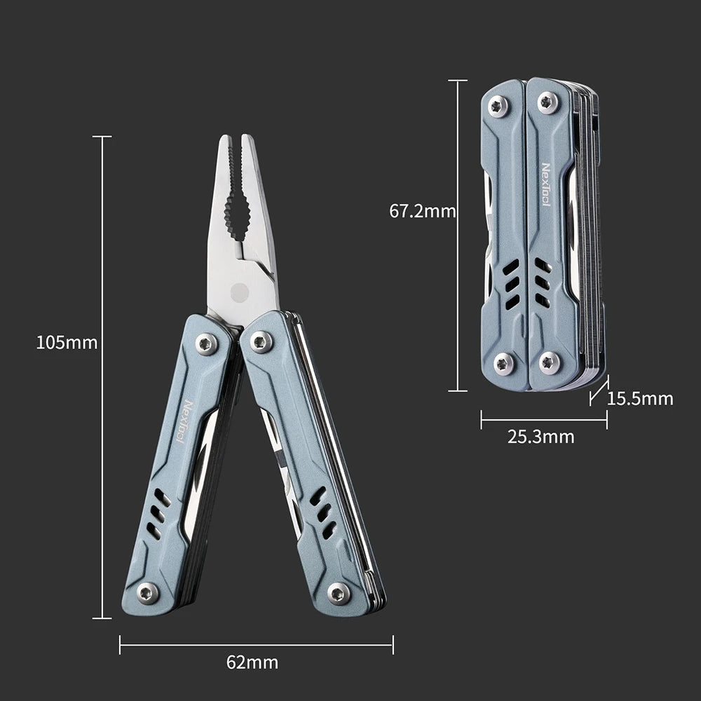 NexTool Mini Sailor 11-In-1 Outdoor Multi Tool Pocket Knife Folding Pl ...