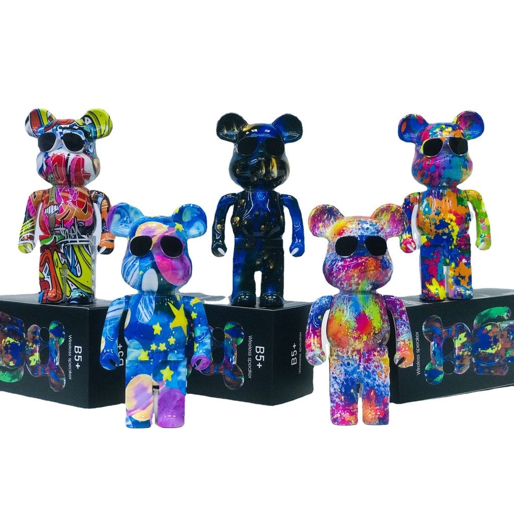 B5+ Mini Bearbrick Bear Painted Graffiti Wireless BT Speaker – Epic. Store
