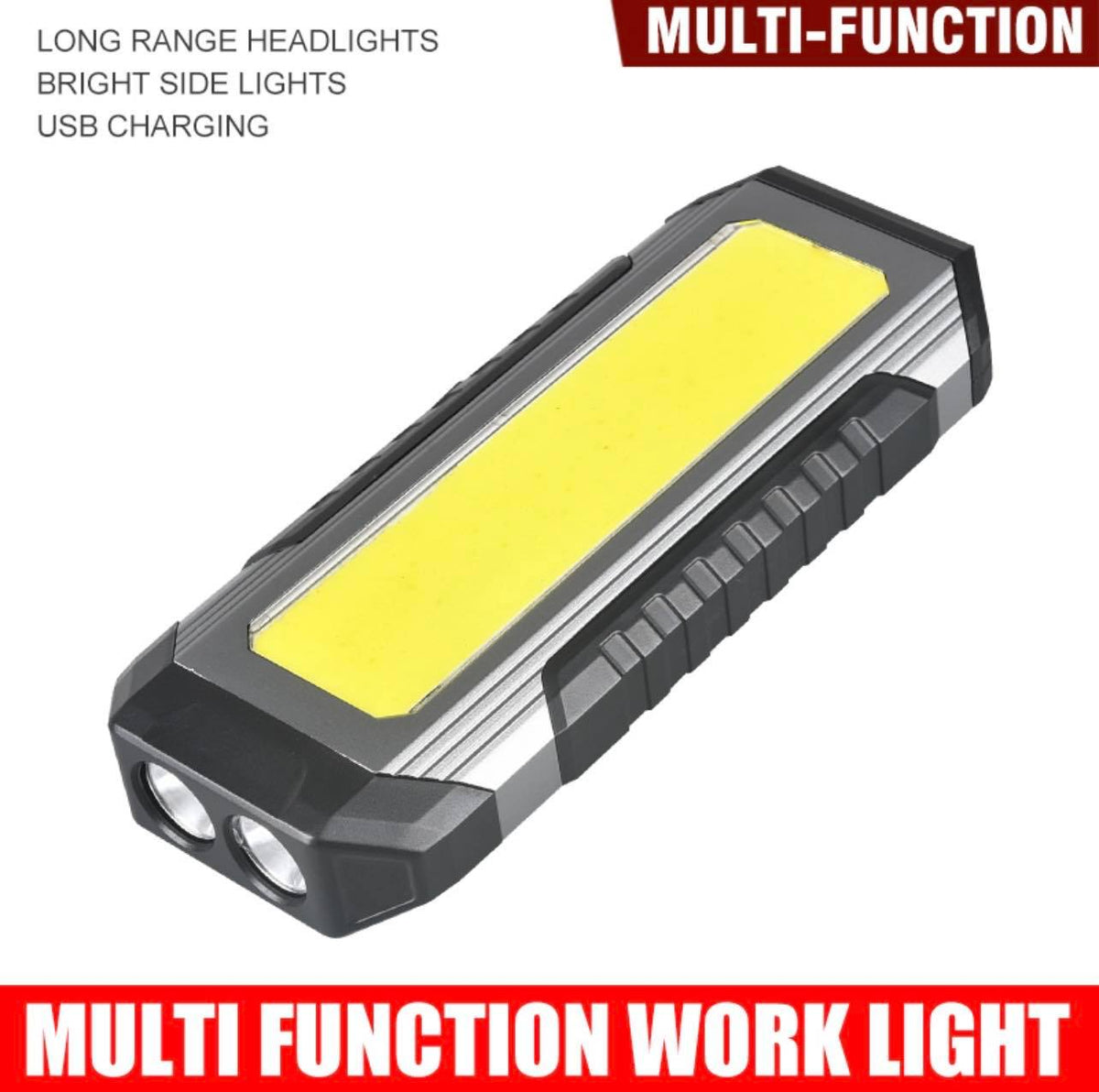 Multifunctional Work Light 2*XPE LED + White/Red COB W/Magnet | Grey ...