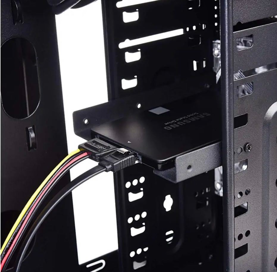 2 Pack 2.5" to 3.5" SSD HDD Hard Disk Drive Bays Holder Metal Mounting ...